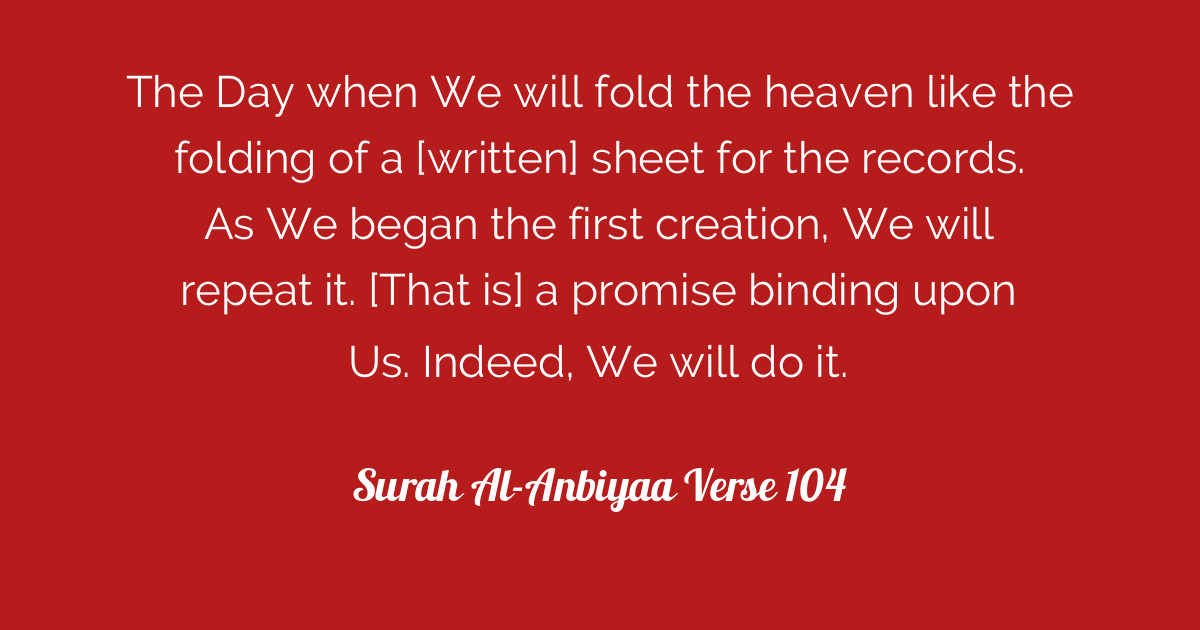 Surah Al-Anbiyaa Verse 104 | Tafsirq.com