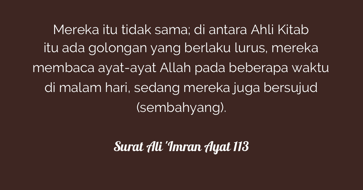 Surat Ali 'Imran Ayat 113 | Tafsirq.com