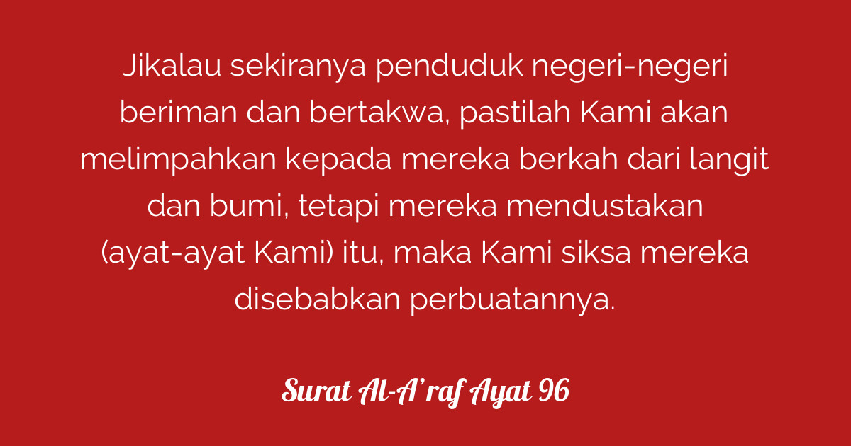 Surat Al-A’raf Ayat 96 | Tafsirq.com