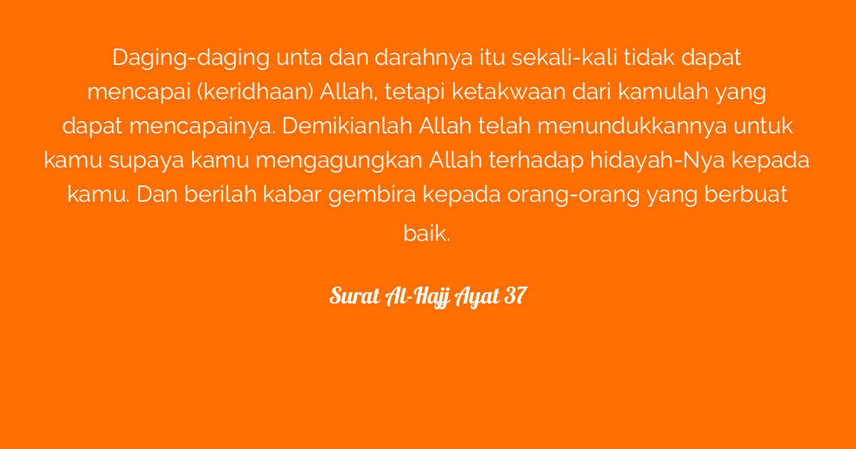 Surat Al-Hajj Ayat 37 | Tafsirq.com