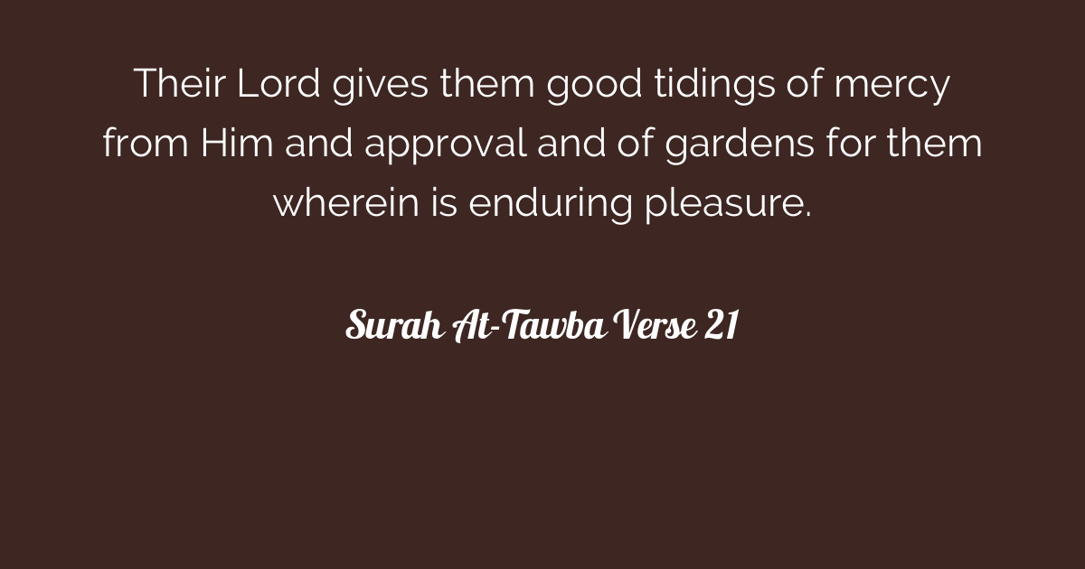 Surah At-Tawba Verse 21 | Tafsirq.com