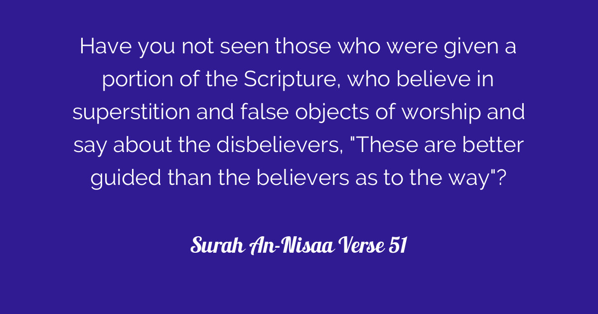 Surah An-Nisaa Verse 51 | Tafsirq.com